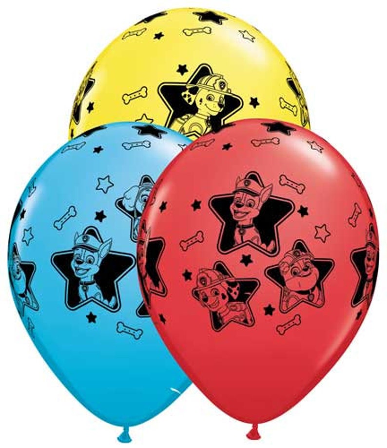 Paw Patrol Balloons Boy Paw Patrol Paw Print Latex 17 - Etsy