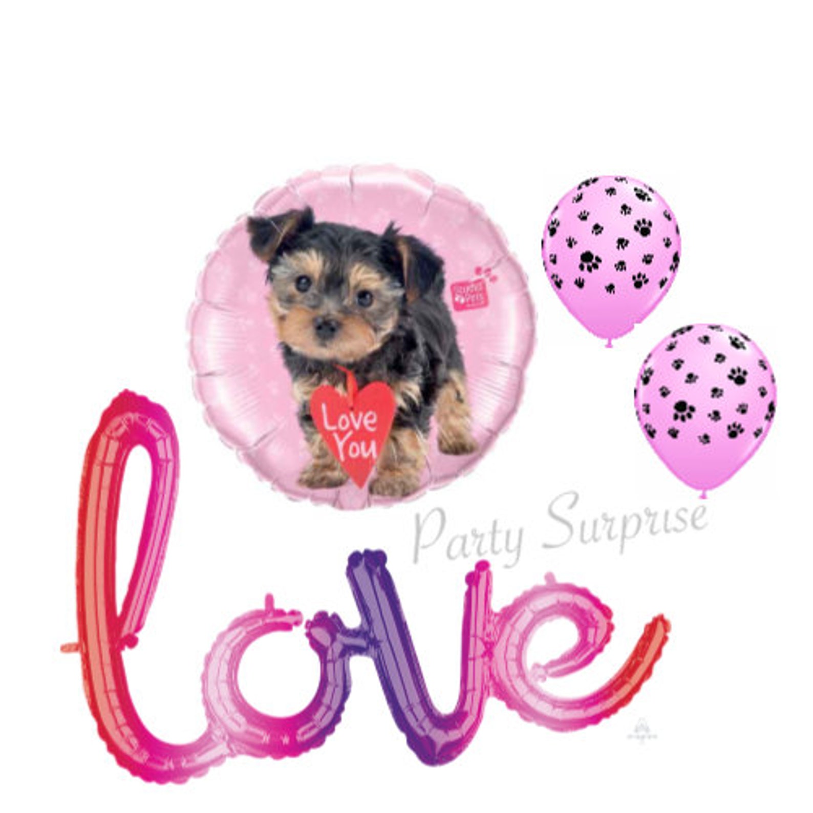 Yorkie Cupcake Toppers Dog Party Decoration Custom Made - Etsy