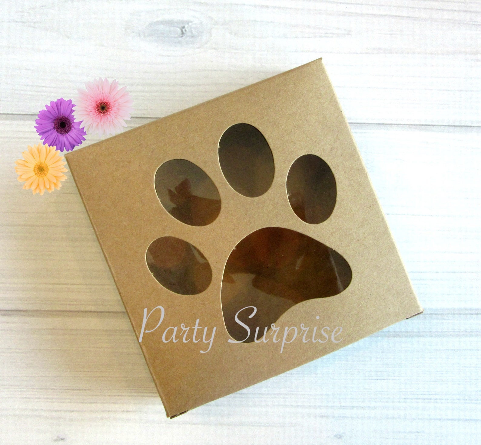 Paw Print Favor Boxes, Dog Cat Party Treat Boxes - Etsy