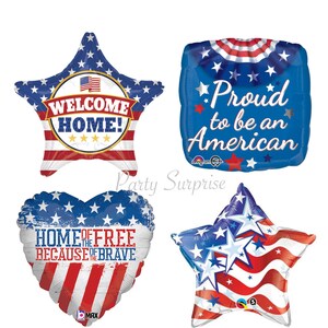 Patriotic Balloon Package Stars & Stripes USA American Pride Veterans ...