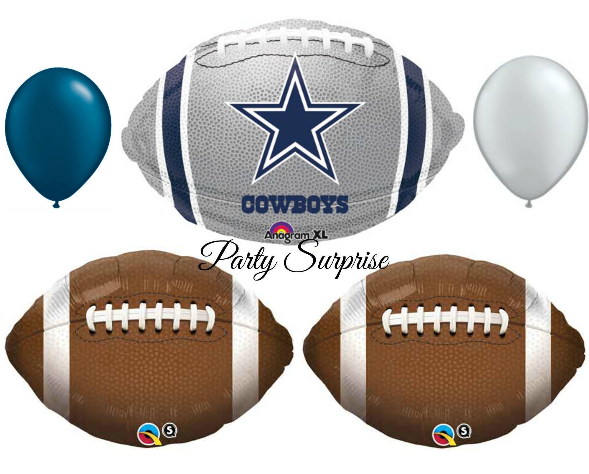 Cowboys Football Balloon Package Dallas Football Balloons | Etsy