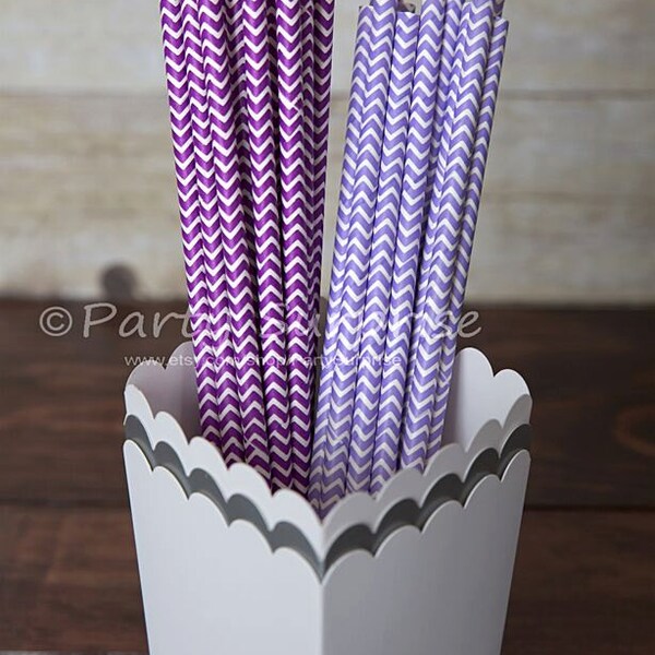 Purple Chevron Straw - Etsy