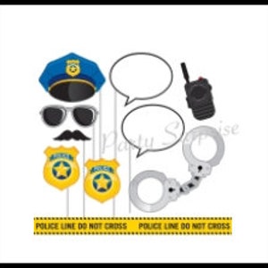 Police Party Photo Props: Custom Speech Bubble, First Responders ...