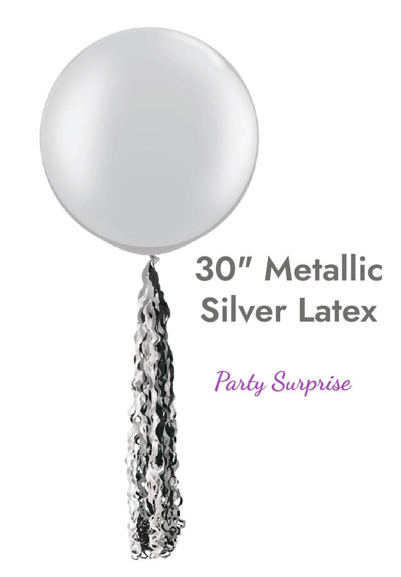 30" Metallic Silver Balloon, Wedding Party Decor, Made in USA - Etsy