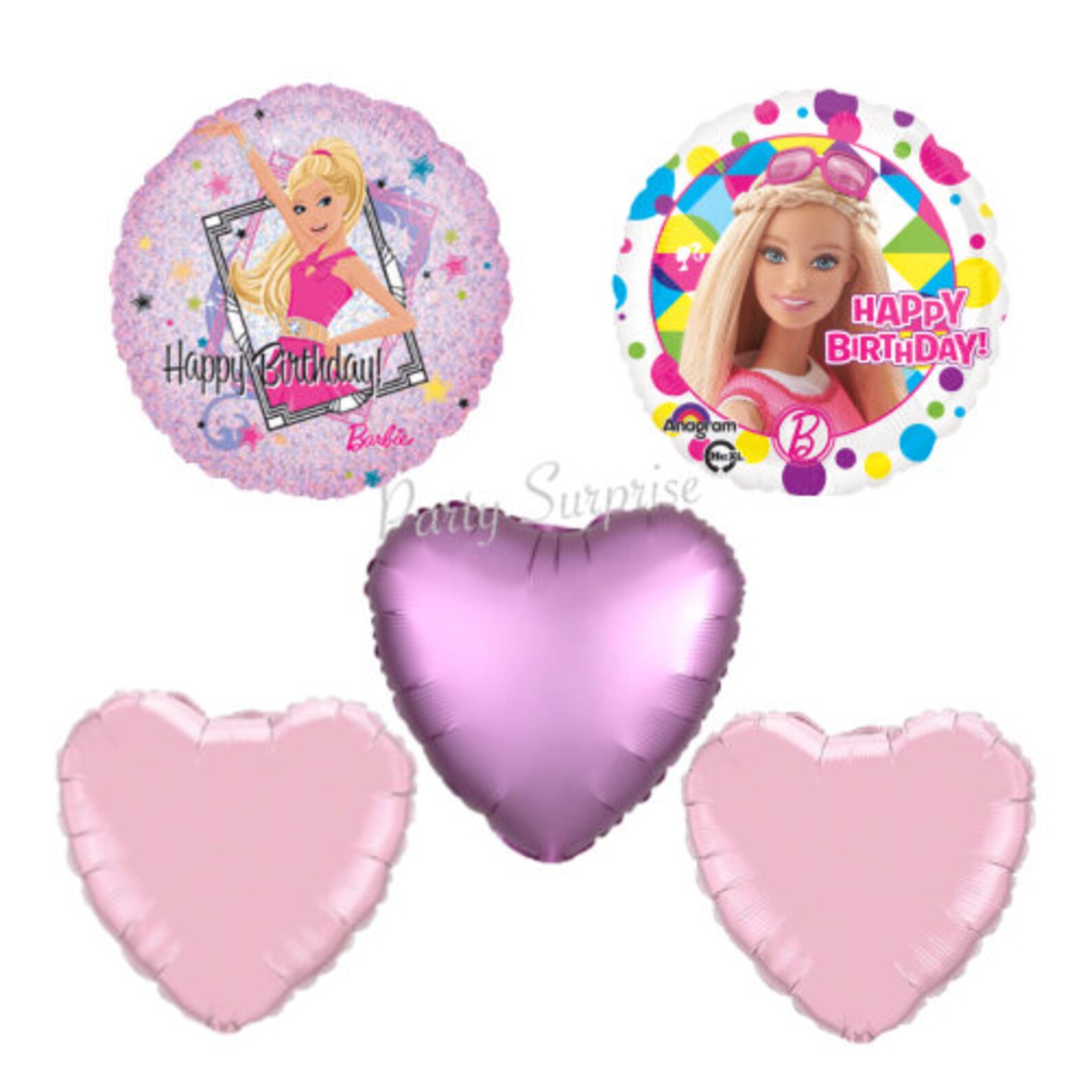 Pink Balloons Bubble Gum Pink Metallic Pink Candy Swirl Mylar - Etsy