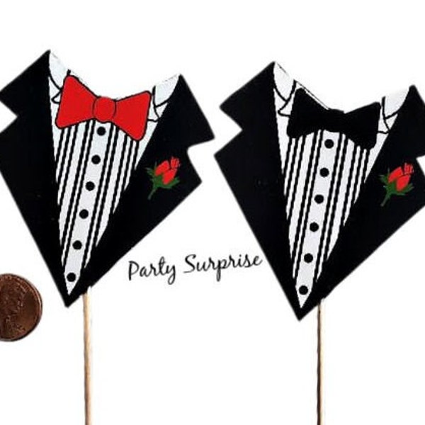 Tuxedo Cupcake Topper - Etsy