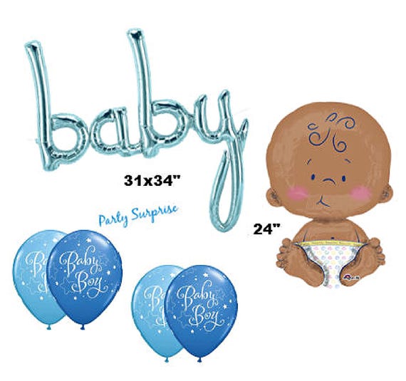 Baby Shower De Niño En Tonos Azules Y Marrones