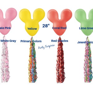 Mickey Mouse Minnie Mouse Ear Balloons Jumbo 28" 9 Colors Boy Girl ...