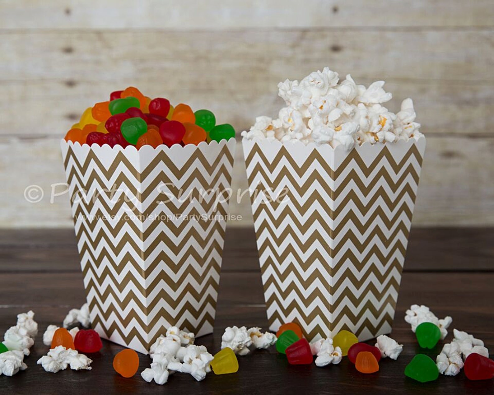 Red Popcorn Mini Boxes Chevron Mini Popcorn Boxes Chevron - Etsy