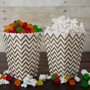 Red Popcorn Mini Boxes, Chevron Mini Popcorn Boxes, Chevron Popcorn ...