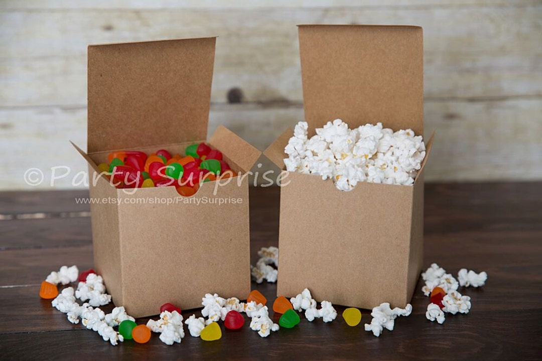 Kraft Gift Boxes 4x4x4 GREAT PRICES, Cube Gift Box, Includes Metallic ...