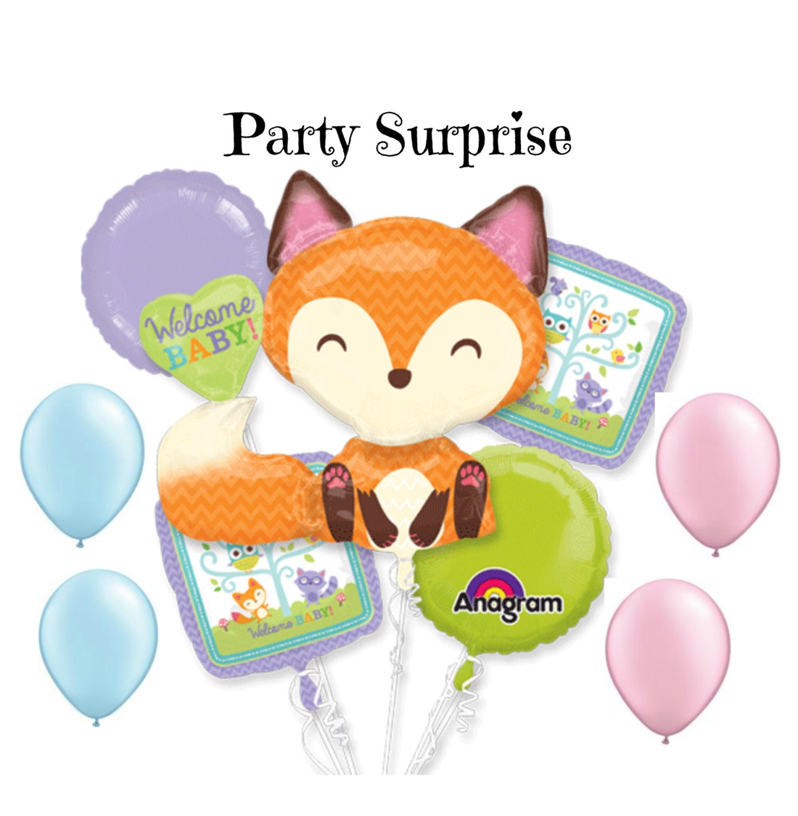 Woodland Fox Balloon 33 Woodland Animal Party Balloons - Etsy