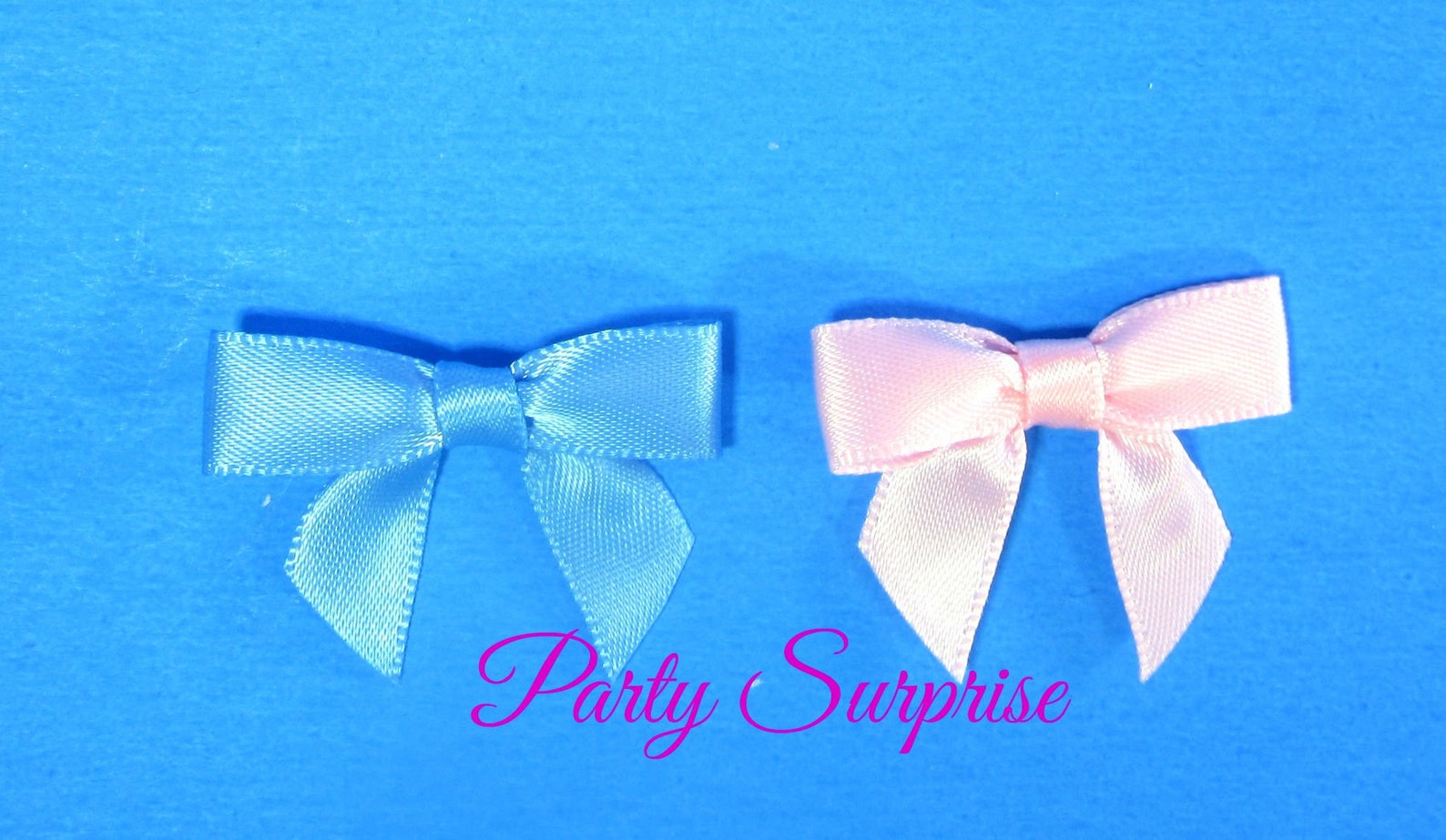 Bows Blue Pink Satin Bows for Crafts Baby Showers Gender | Etsy