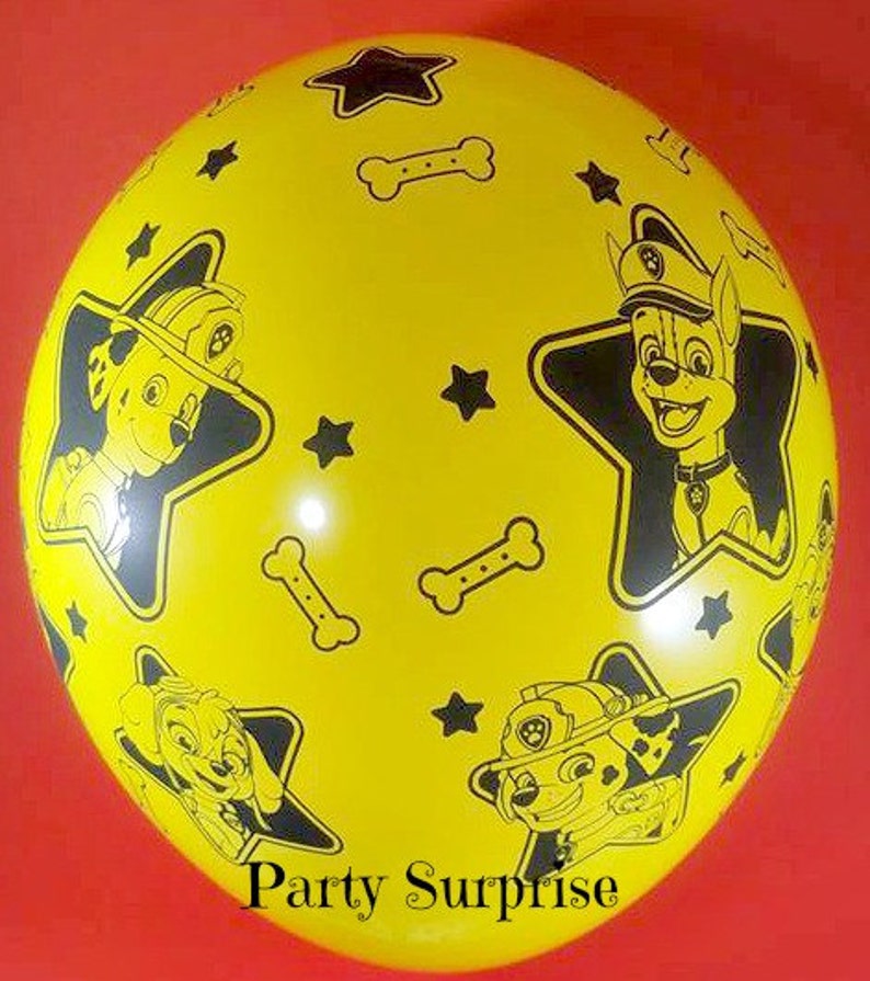 Paw Patrol Balloons Boy Paw Patrol Paw Print Latex 17 - Etsy