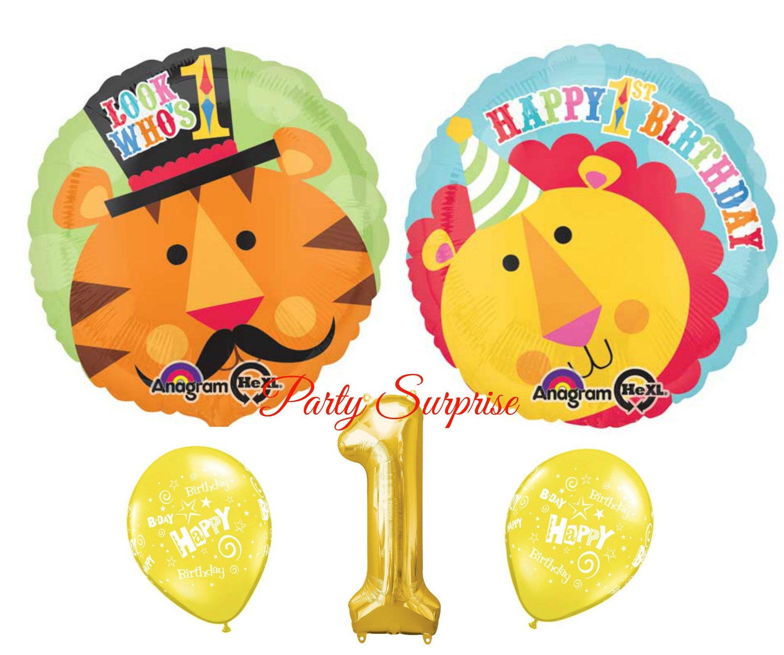 Tiger Balloon Package Safari Party Jumbo Tiger Balloons Mylar | Etsy