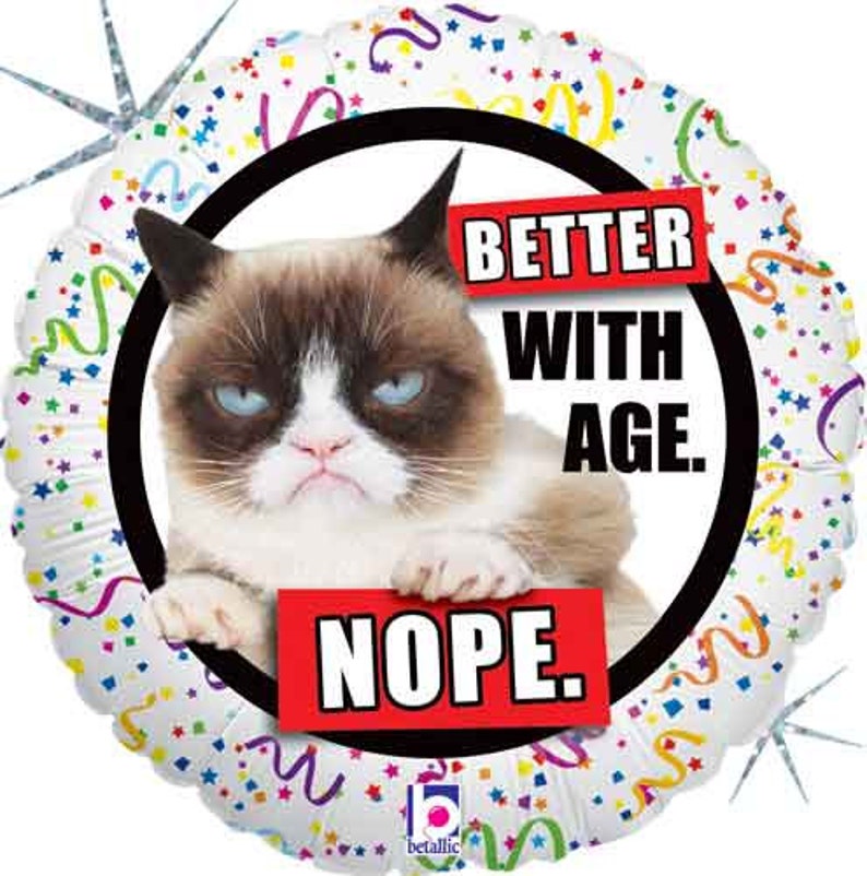 Grumpy Cat Balloon Package This is My Party Face Grumpy Cat Birthday ...