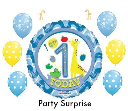 1st Birthday Boy Balloons Boy 1st Birthday Party Baby Animals | Etsy