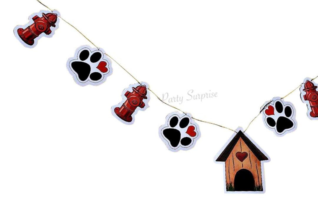 Dog Banner Custom Made Dog With Fire Hydrant Banner Dog Birthday Party ...