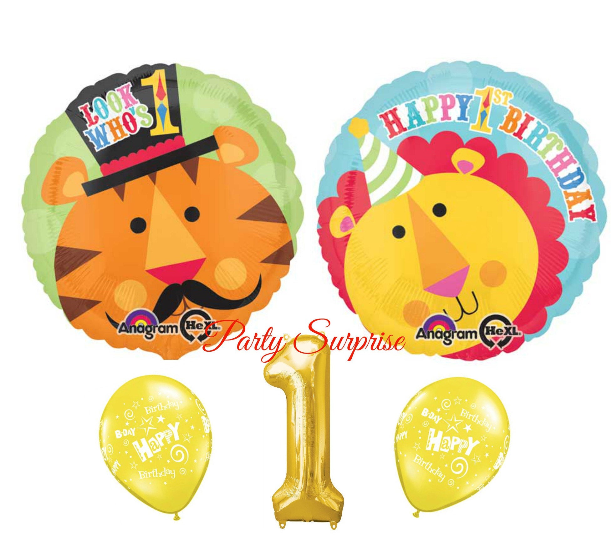 1st Birthday Balloons Girl Boy Birthday Fisher Price Lion | Etsy