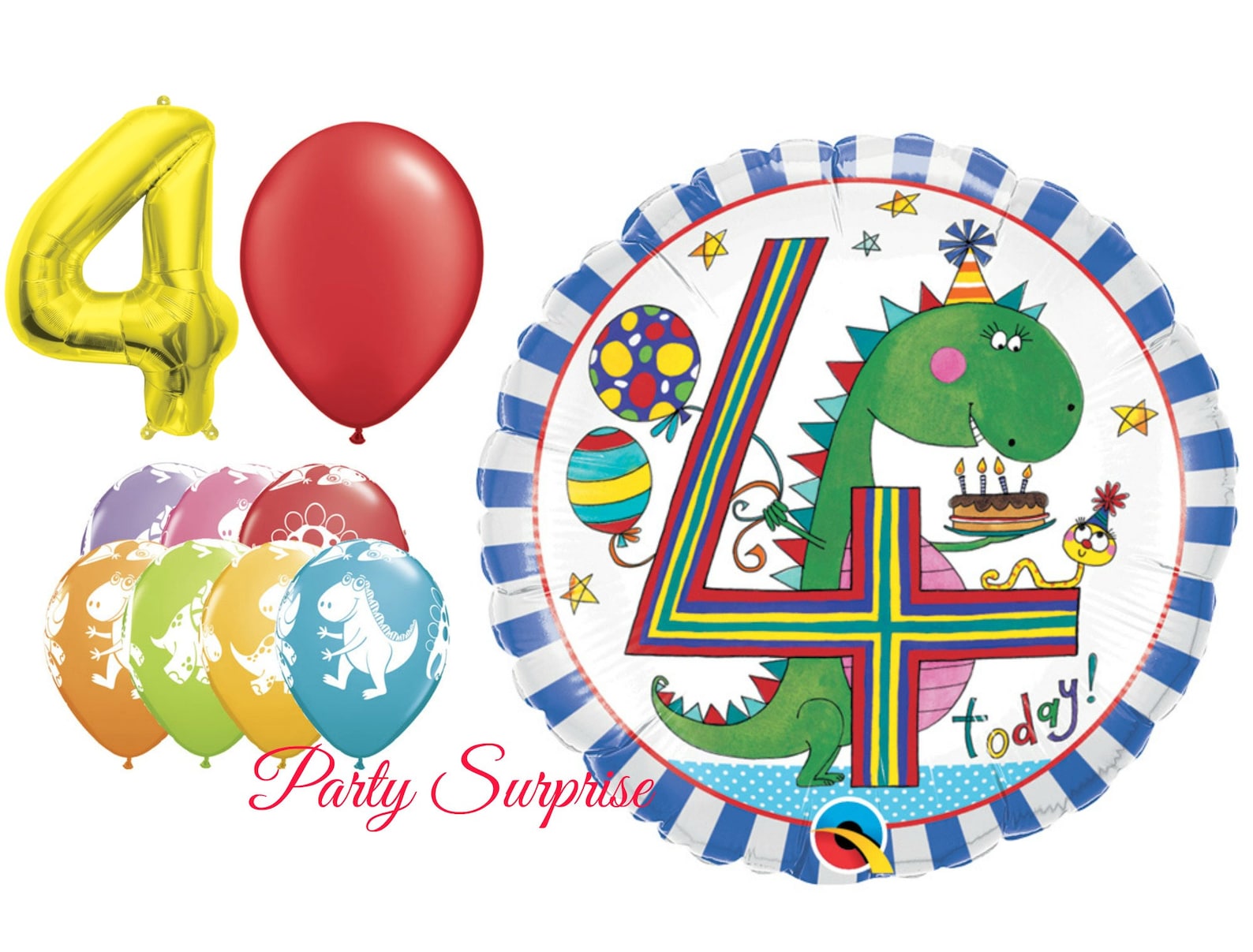 4th Birthday Balloons 4 Year Old Birthday Party Balloons Kid - Etsy UK
