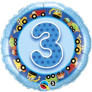 3rd Birthday Boy Balloons Construction Birthday Boy Party Balloon ...