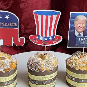 Political Presidential Campaign 2024 Cupcake/cake Toppers,centerpiece ...