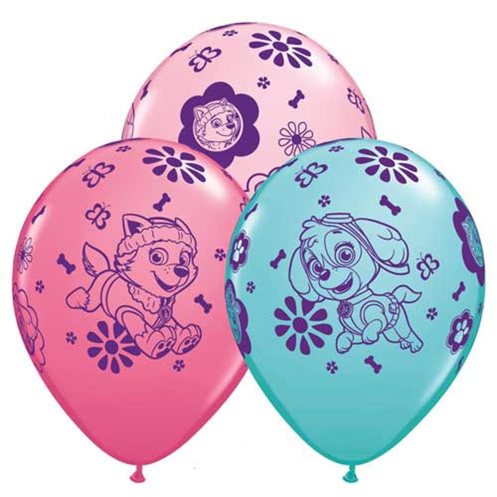 Paw Patrol Skye Balloon Package Rainbow Number Balloon Paw | Etsy