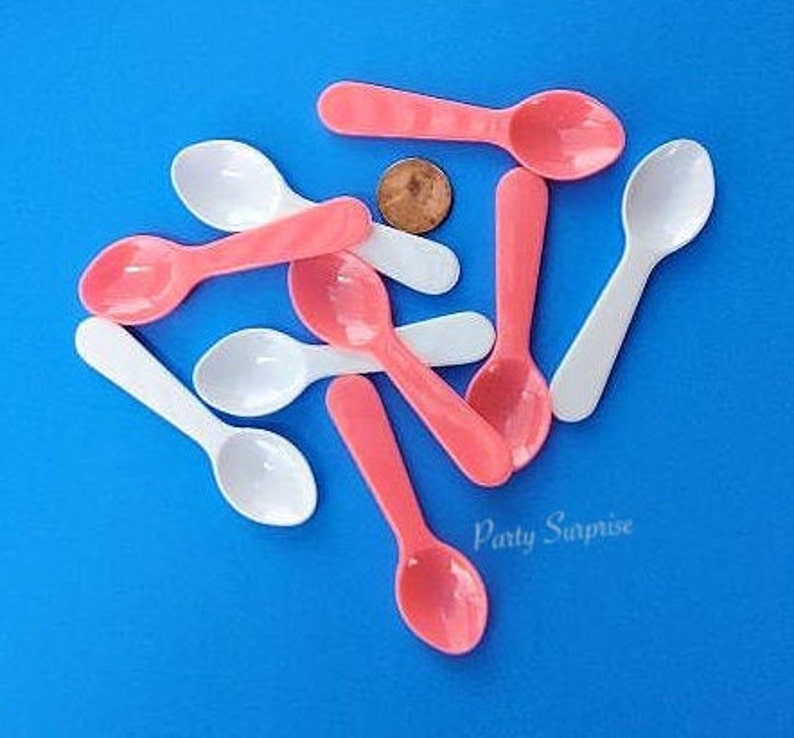 Mini Spoons Disposable Assorted Pastel Colors 3 Food - Etsy