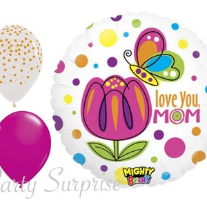 Mom Love You Balloon Package Mothers Day Mom Birthday I Love You Mom ...