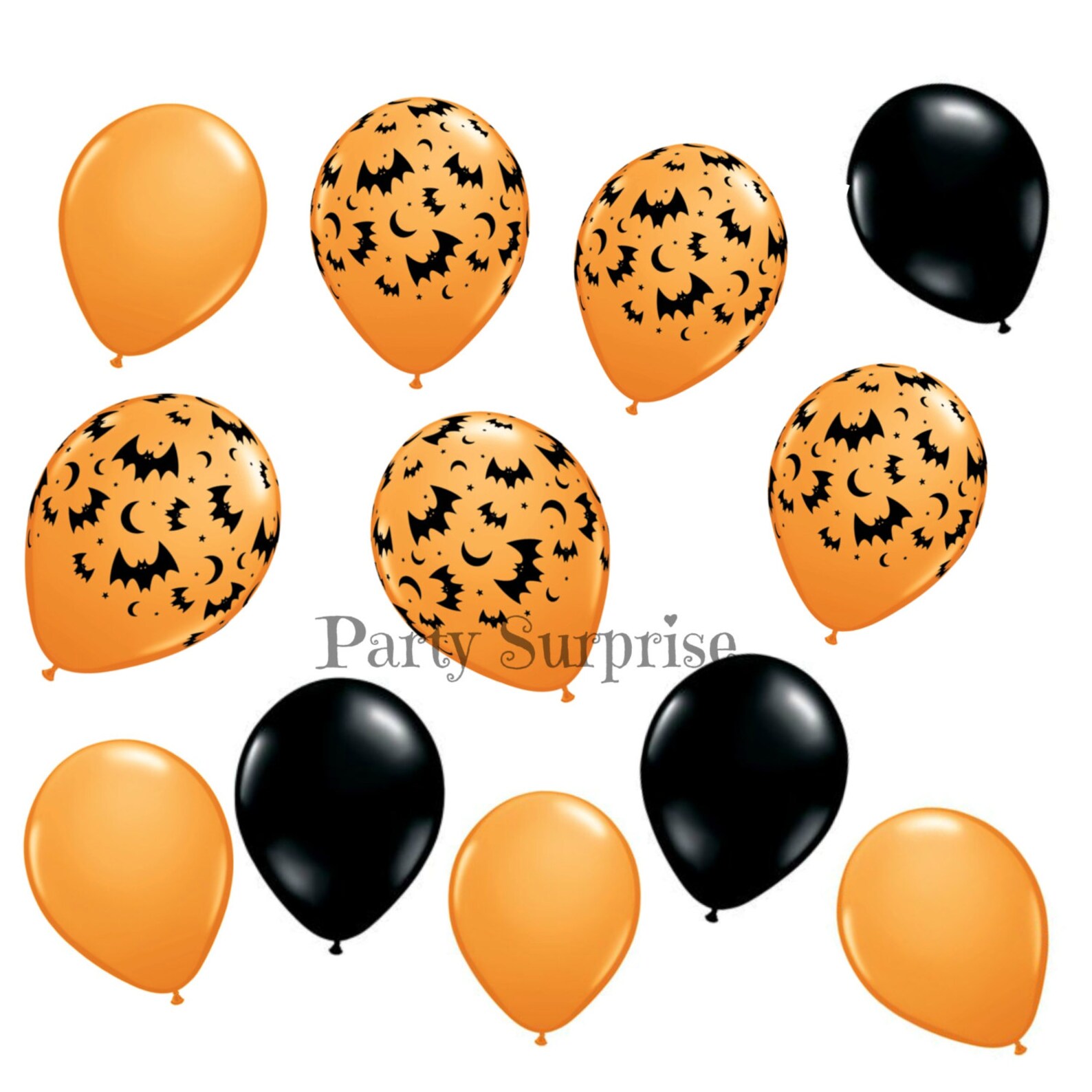 Halloween Balloons With Bats Scary Halloween Party Balloons - Etsy