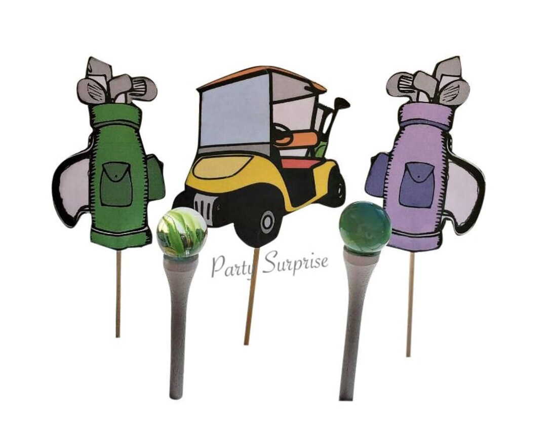 Golf Cupcake Toppers Golf Party Custom Made Toppers Personalize Men ...