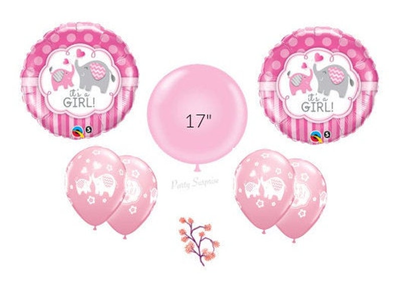 Pink Elephant Balloons Girl Baby Shower Elephant Decorations - Etsy