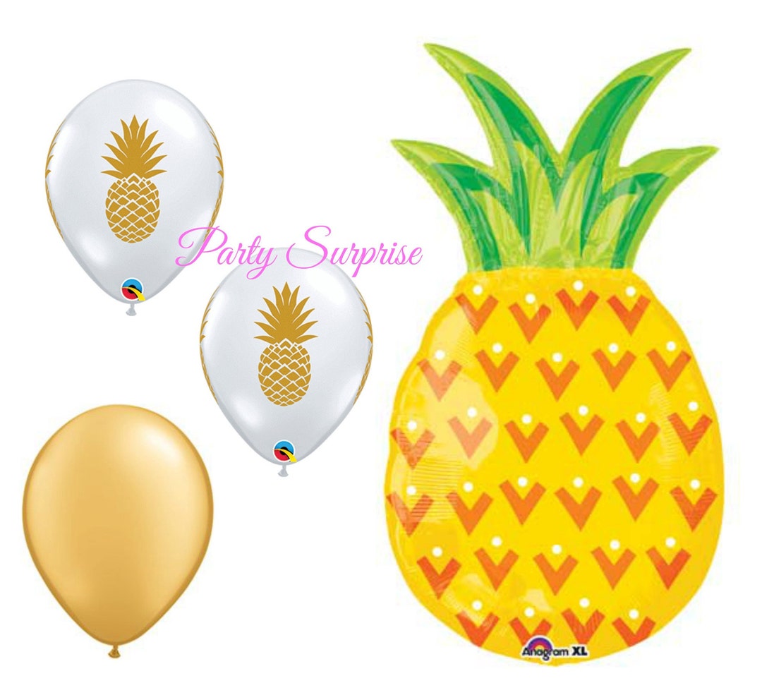 Pineapple Balloons Tropical Party Balloons Summer Birthday Pool Party ...