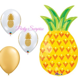 Pineapple Balloons Tropical Party Balloons Summer Birthday Pool Party ...
