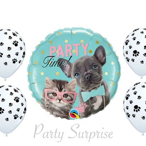 Dog Favor Bags With Paw Print Stickers Puppy Party Treat Bags Clear ...