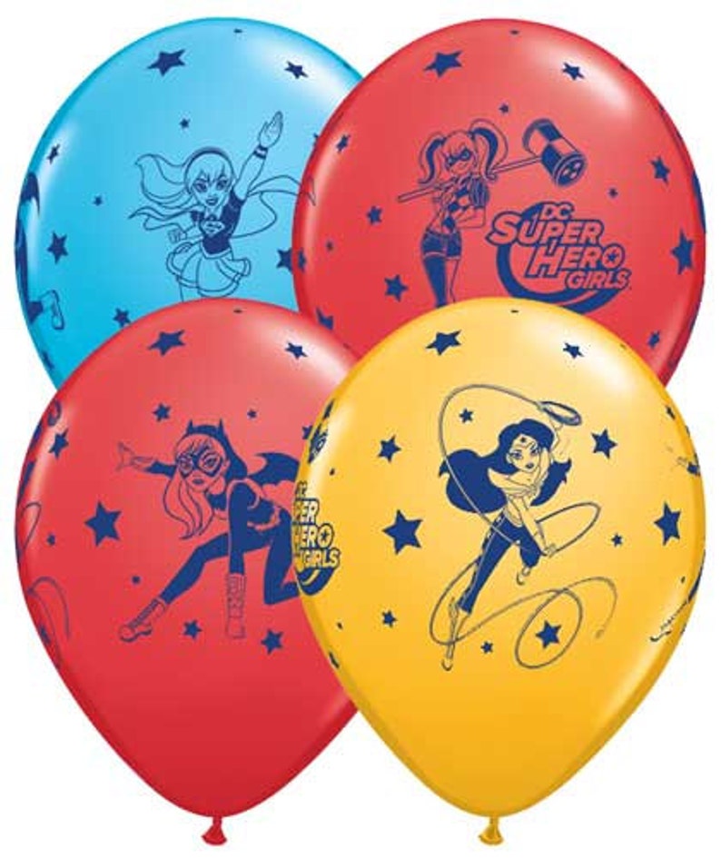Super Hero Girls Balloons Superhero Girl Party Superheros - Etsy