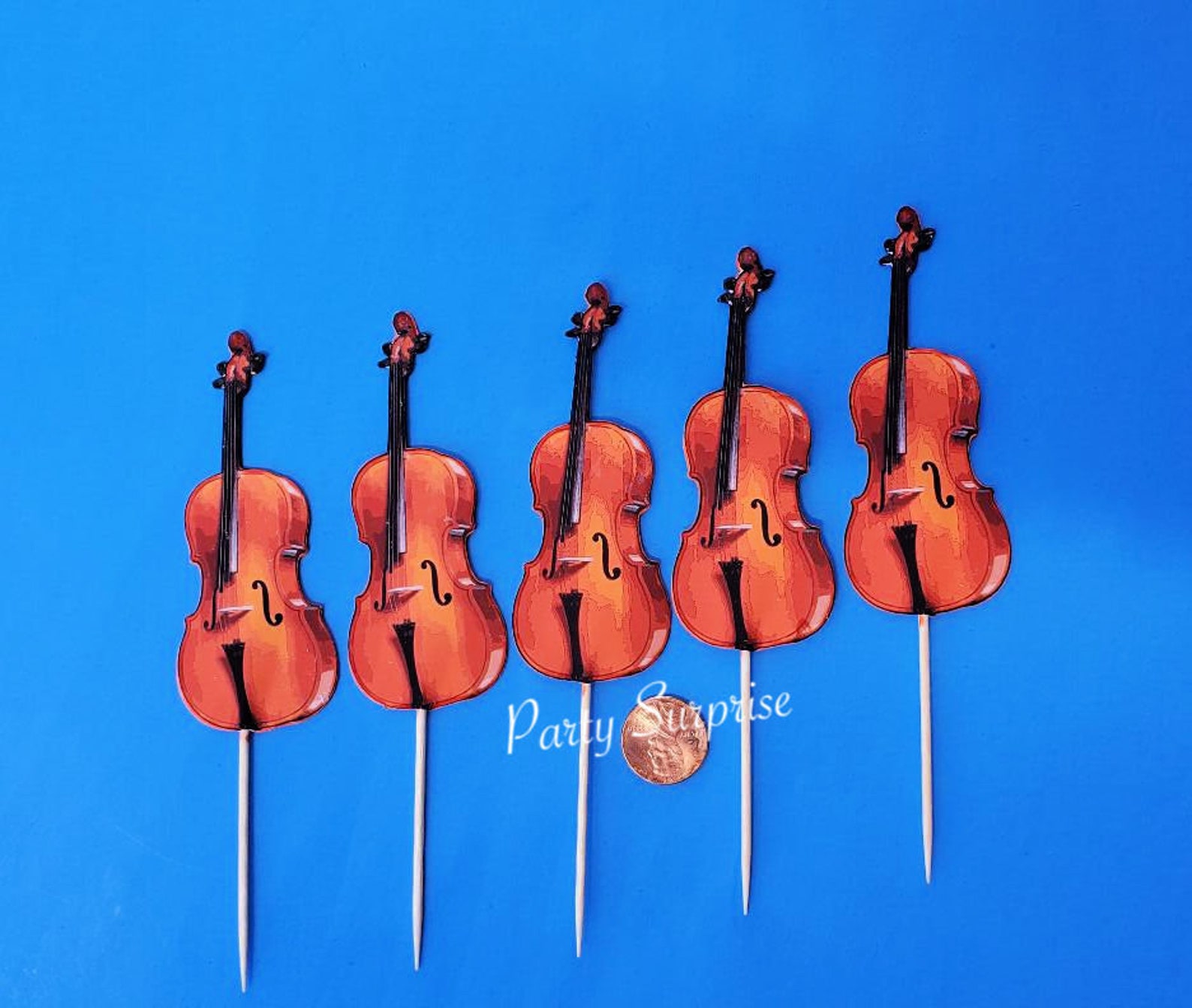 Cello Cupcake Toppers Musical Party Cupcake and Cake Toppers - Etsy