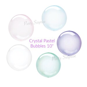 Crystal Pastel Bubble Balloons Transparent 10 Baby Shower Birthday ...