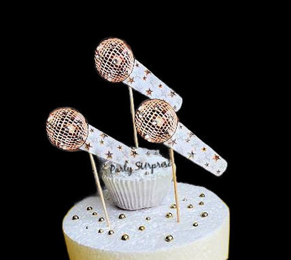 Microphone Cupcake Cake