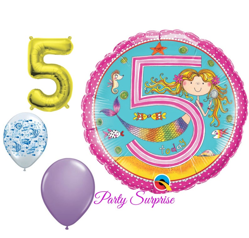 5 Year Old Birthday Balloons 5th Birthday Party Balloons | Etsy