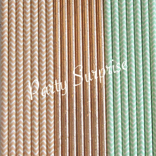 Peach Paper Straws - Etsy