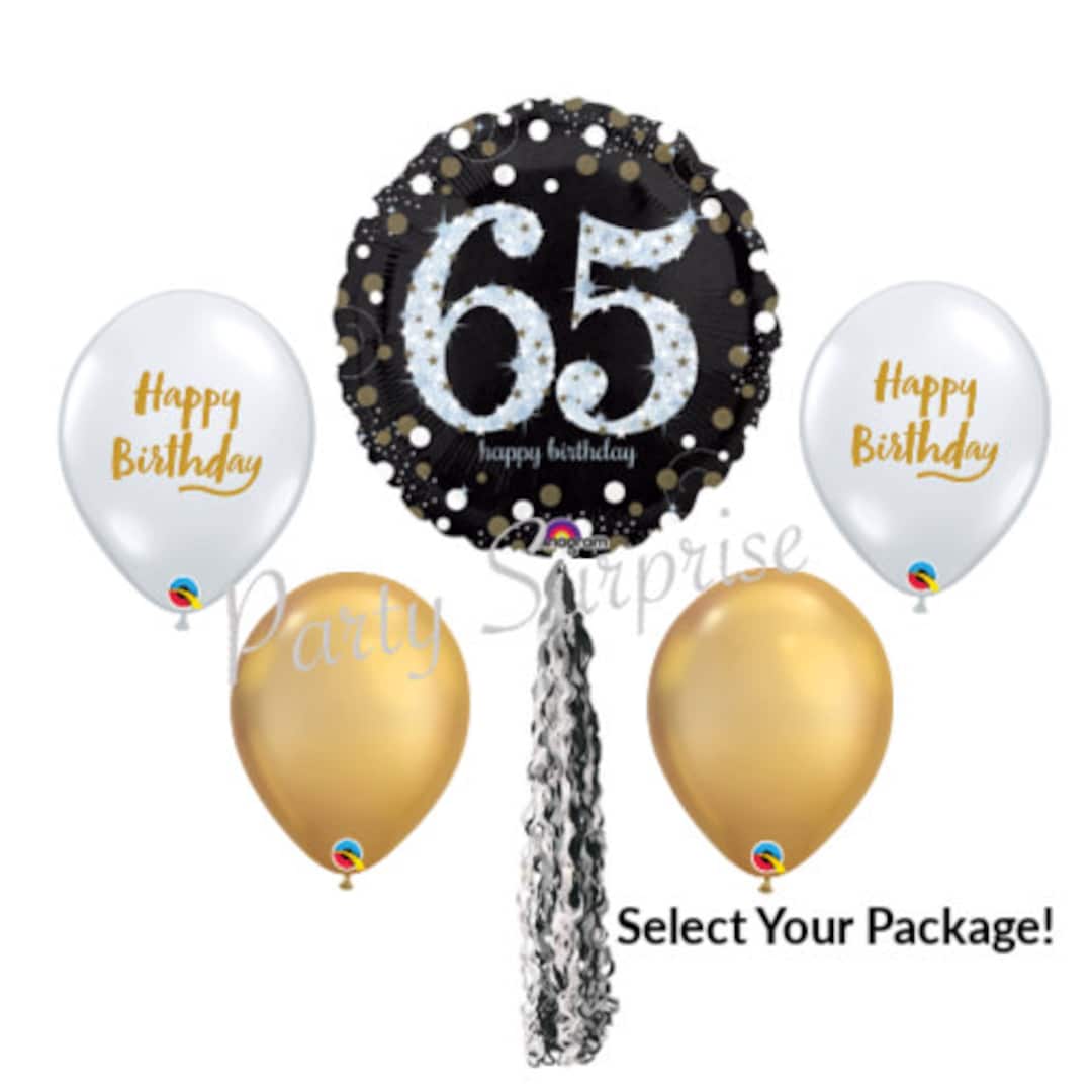 65th Birthday Balloon Package Happy Birthday Balloons Diamond - Etsy