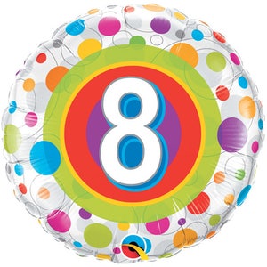 8th Birthday Balloon Package 8 Years Old Birthday Party Baloons Boy ...