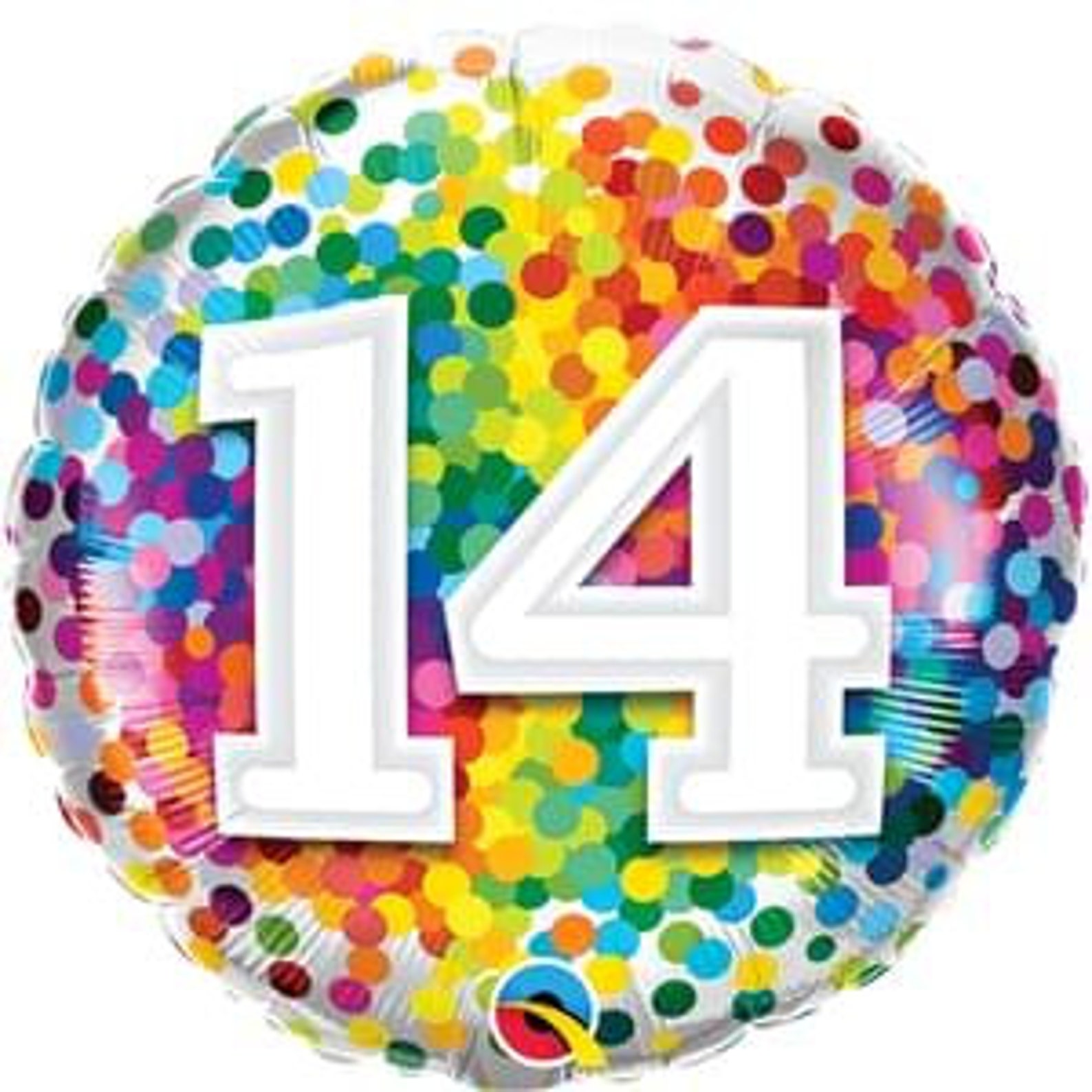 14th Birthday Balloon Package Mylar Foil Latex Balloon Tail - Etsy