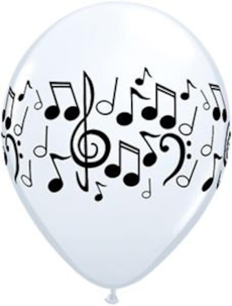 Music Balloons Happy Birthday Music Notes Treble Clef Mylar - Etsy