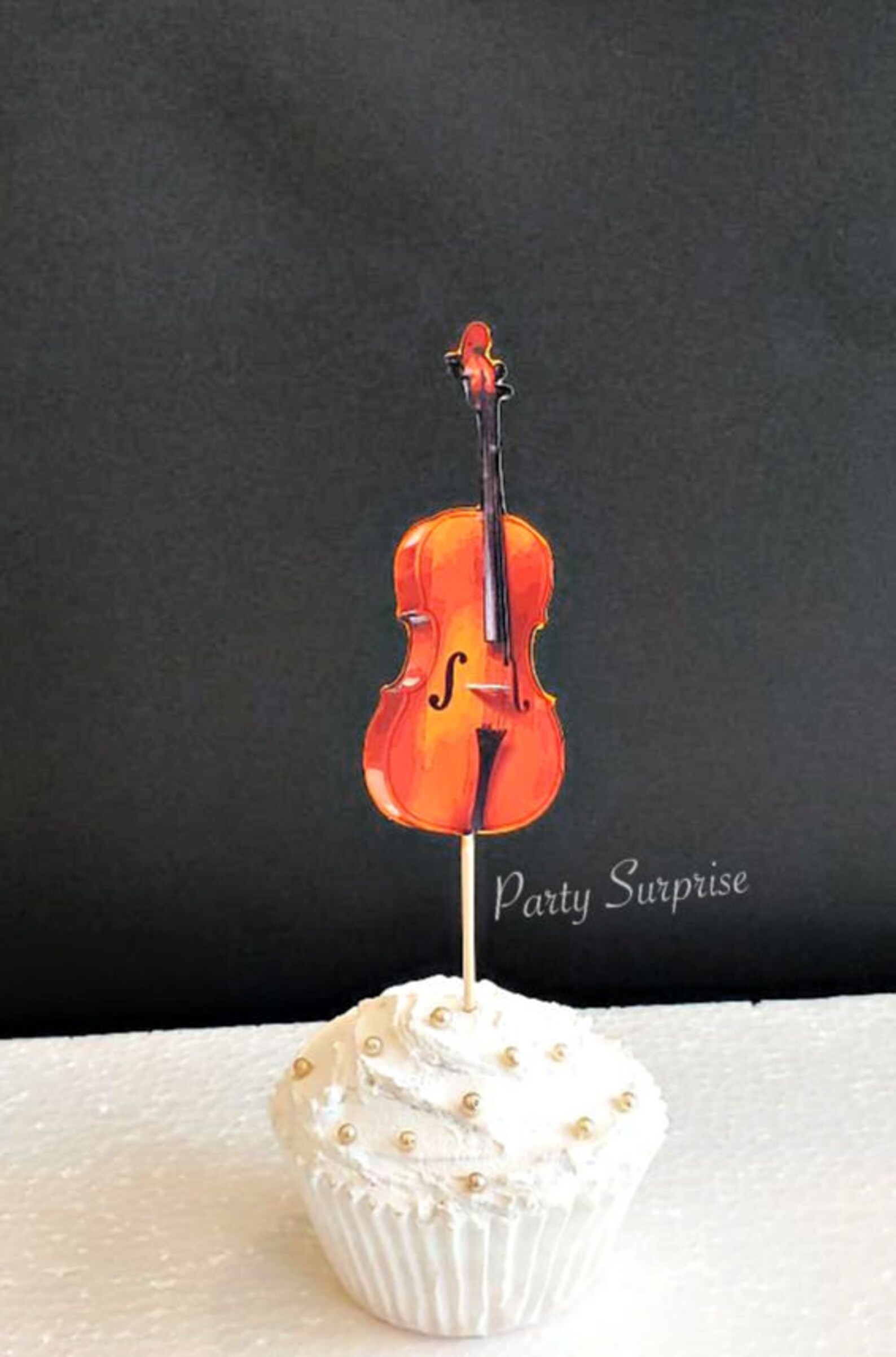 Cello Cupcake Toppers Musical Party Cupcake and Cake Toppers - Etsy