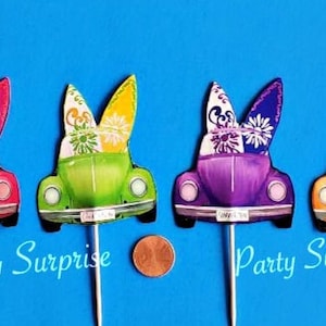 Taxi Cab Cupcake Cake Toppers Banner Yellow Taxi NYC Party Custom Made ...