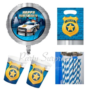 Police Party Plates Police Shirt Dinner Plate Police Birthday ...