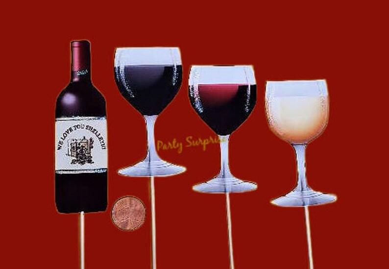 Personalized Wine Glass Cupcake Toppers, Wedding Bridal Shower Decor - Etsy