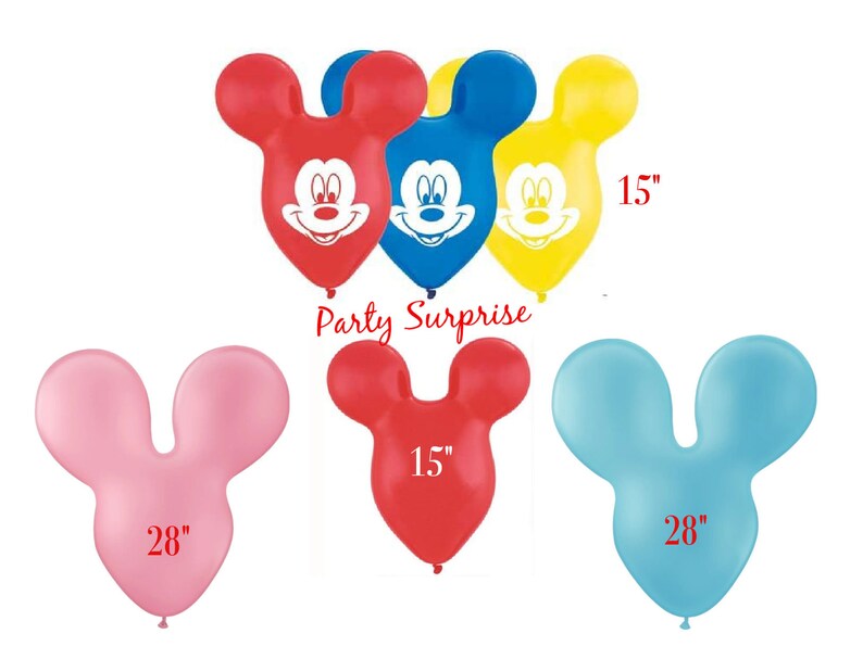Mickey and Minnie Mouse Ombre Foil Balloon Set, Kids Birthday - Etsy
